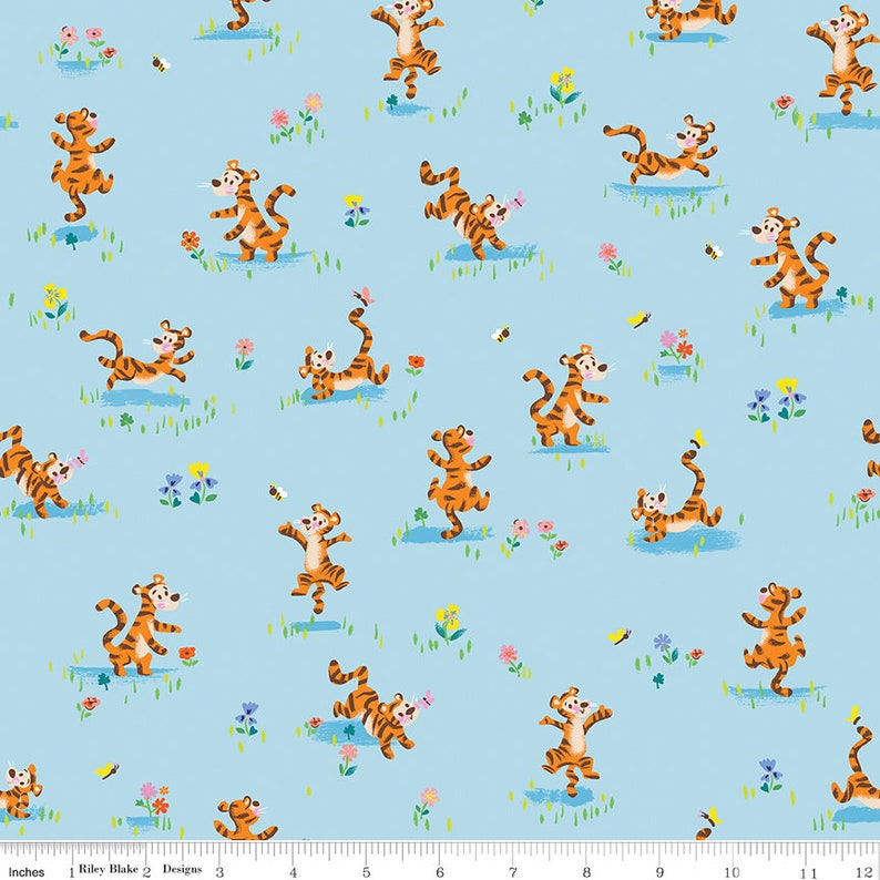 100 Akre Woods - Sky Tigger Bounce - by Jill Howarth for Riley Blake ...