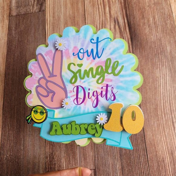 Peace Out Single Digits Invitation - Etsy