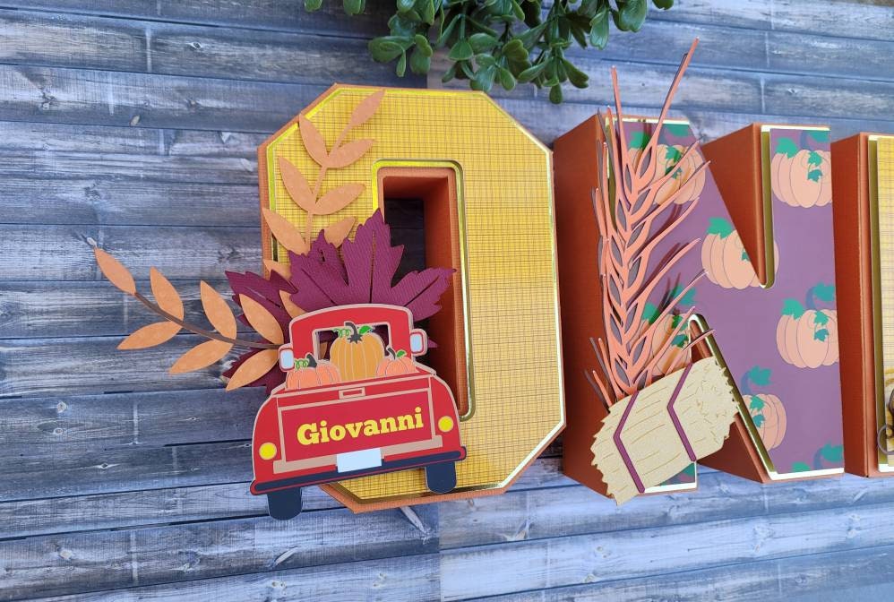 Fall Birthday 3D Letters Fall Birthday Decor Pumpkin - Etsy