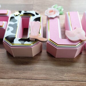 Rodeo 3D Letters | Rodeo Party Decorations | Paper Letters (no Wood ...