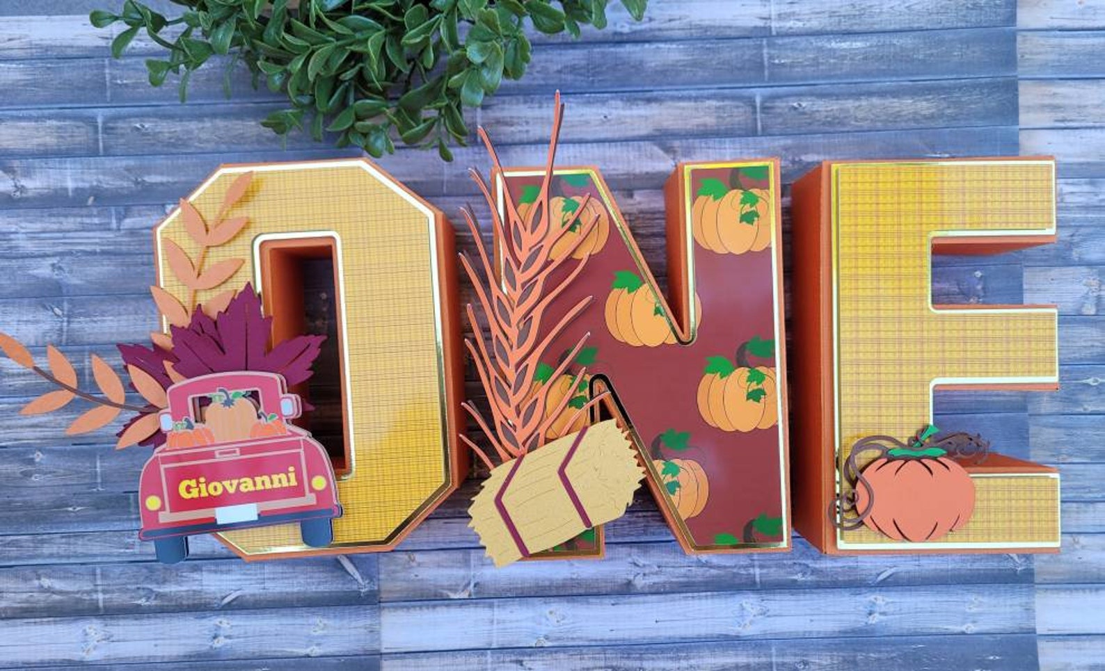Fall Birthday 3D Letters Fall Birthday Decor Pumpkin - Etsy