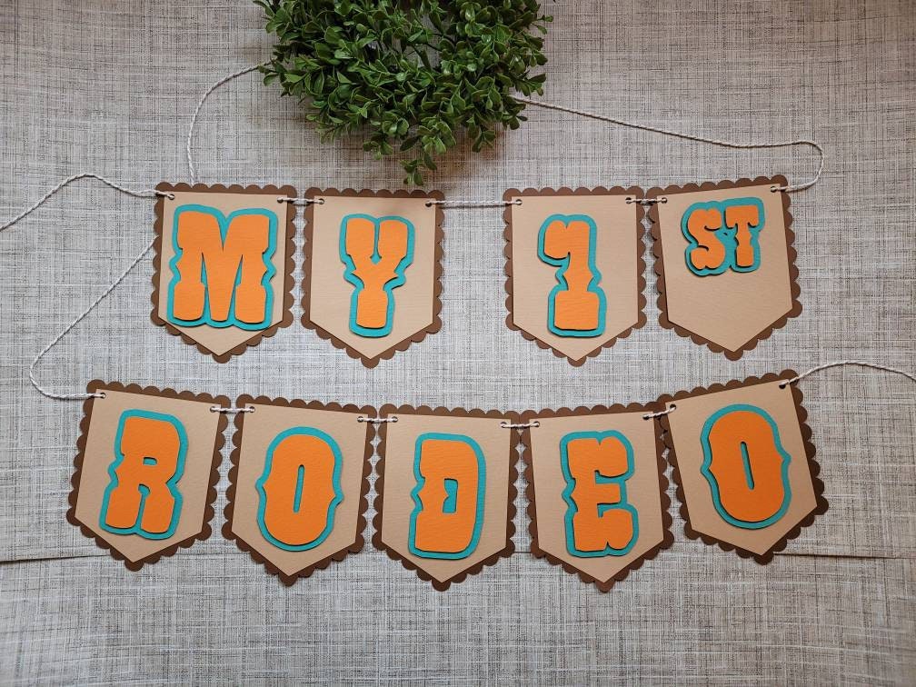 Rustic Rodeo Cowboy Birthday Banner Cowboy Decorations - Etsy