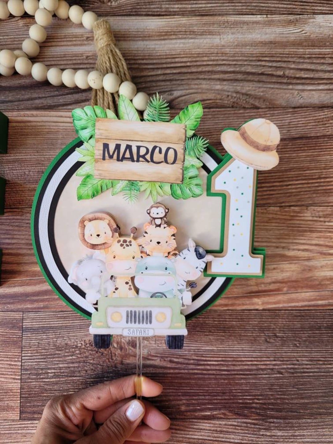 Wild Birthday Cake Topper | Safari Cake Topper | Safari Animal Party ...