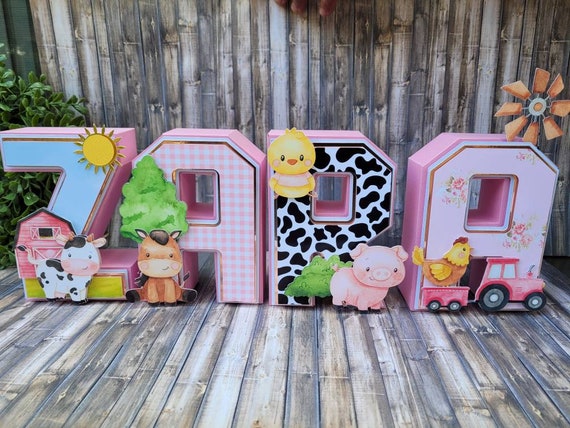 Wooden Letters Farm Theme