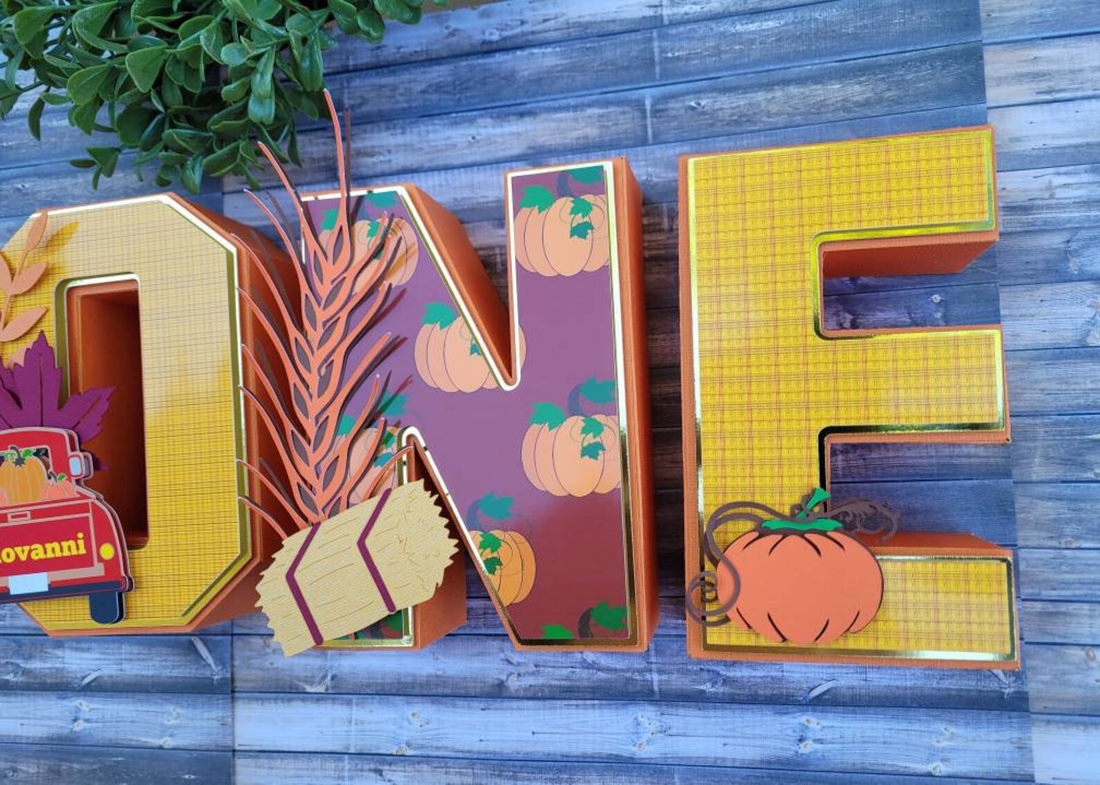 Fall Birthday 3D Letters Fall Birthday Decor Pumpkin - Etsy