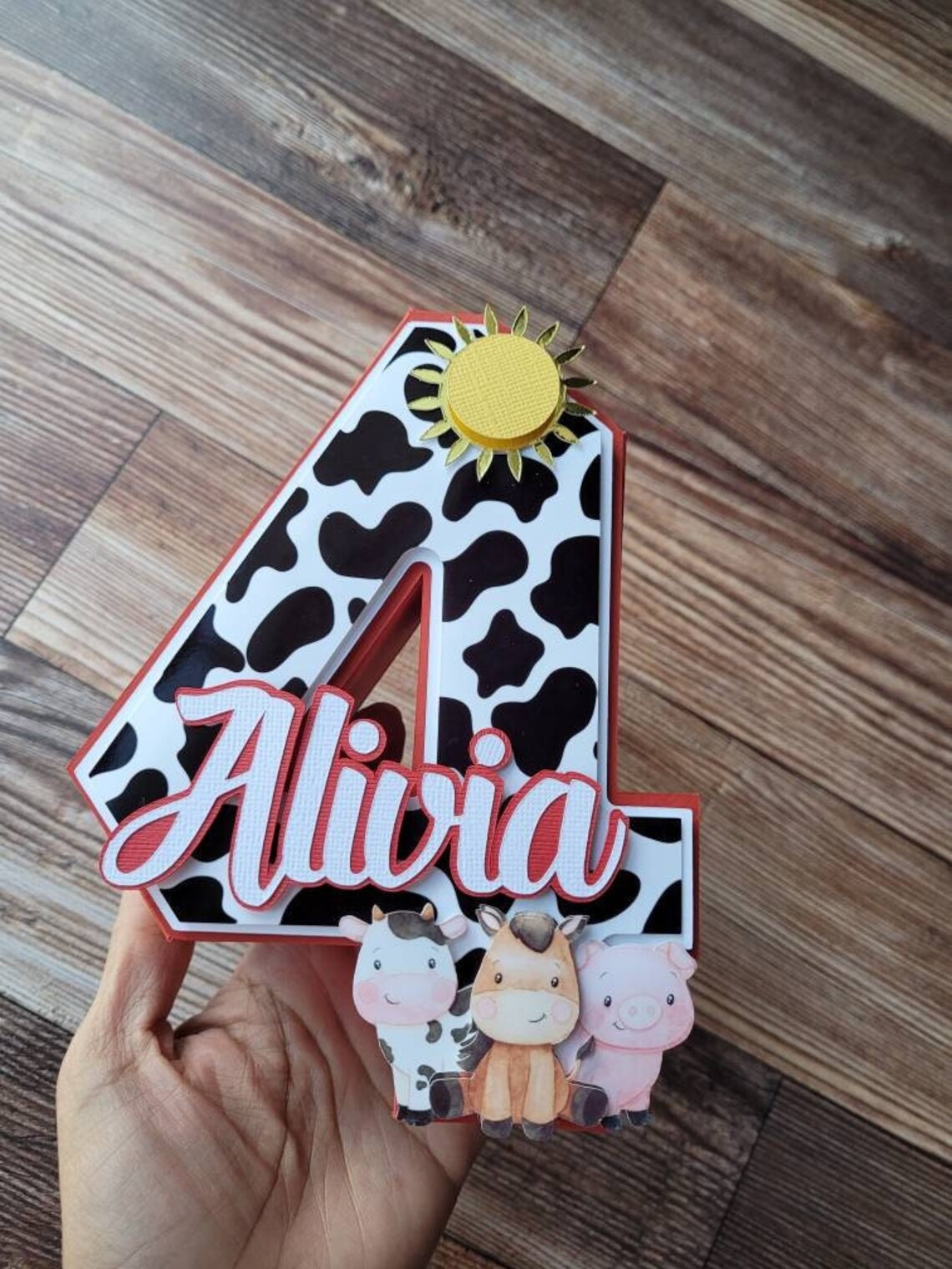 Farm 3D Numbers Cute Farm 3D Numbers Farm Theme Party Decor | Etsy