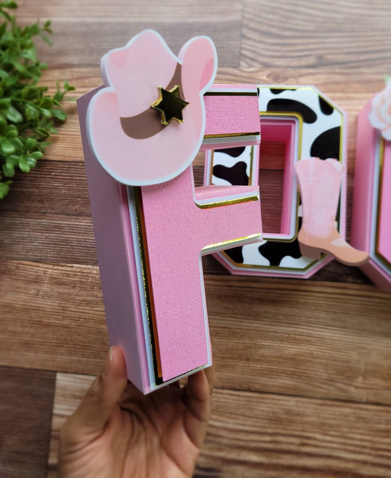 Rodeo 3D Letters Rodeo Party Decorations Paper Letters no - Etsy