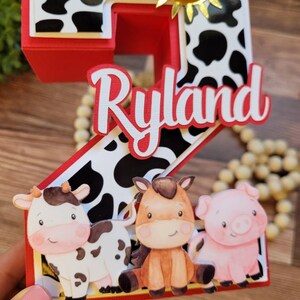 Farm 3D Numbers| Cute Farm 3D Numbers | Farm Theme Party Decor | Barn ...
