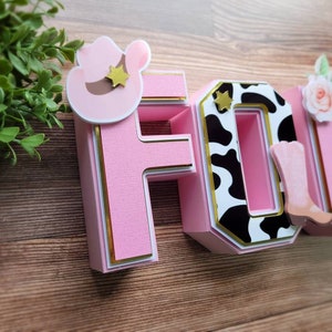 Rodeo 3D Letters | Rodeo Party Decorations | Paper Letters (no Wood ...