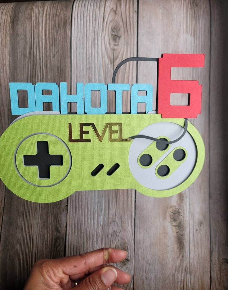 Gamer Cake Topper Video Game Cake Topper Gaming Birthday - Etsy