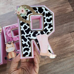 Rodeo 3D Name Paper Letters | Rodeo Cowgirl Farm | Paper Letters (no ...
