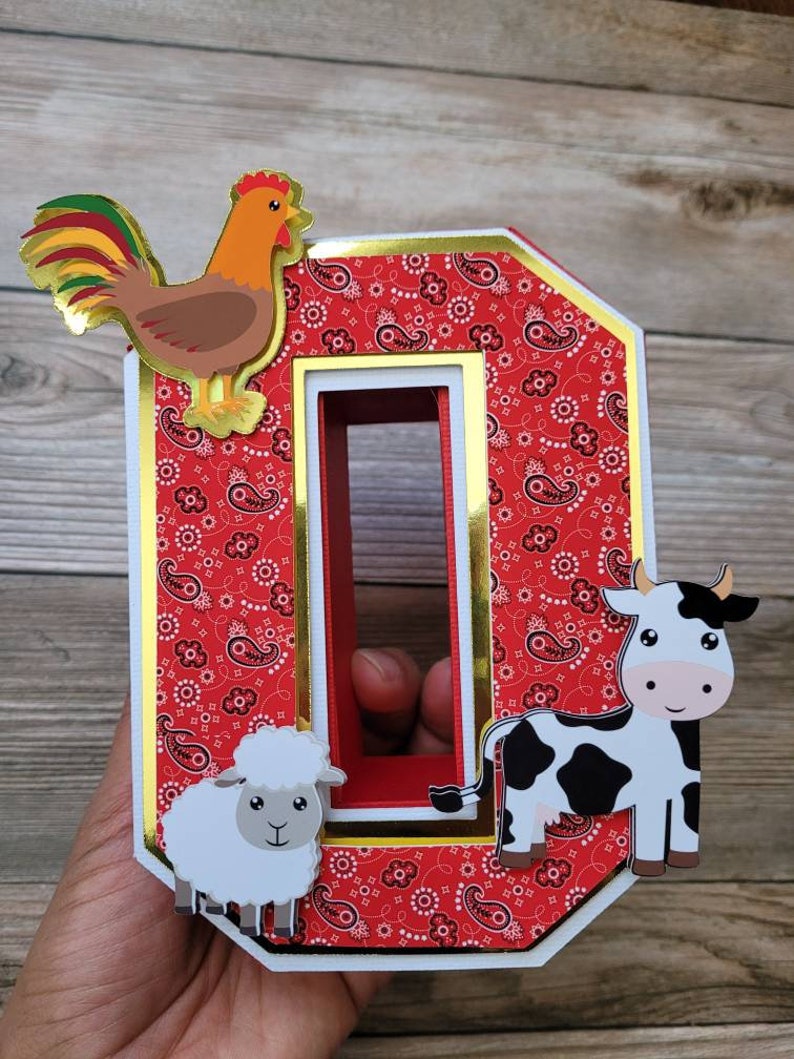 Old Mcdonald Farm 3D Paper Letters Farm 3D Letters Paper - Etsy