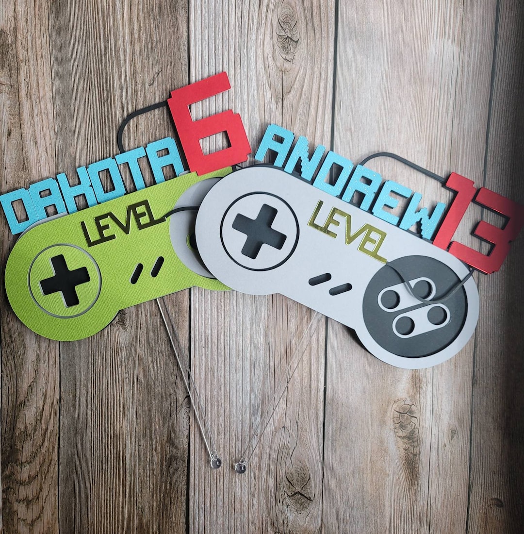 Gamer Cake Topper Video Game Cake Topper Gaming Birthday - Etsy