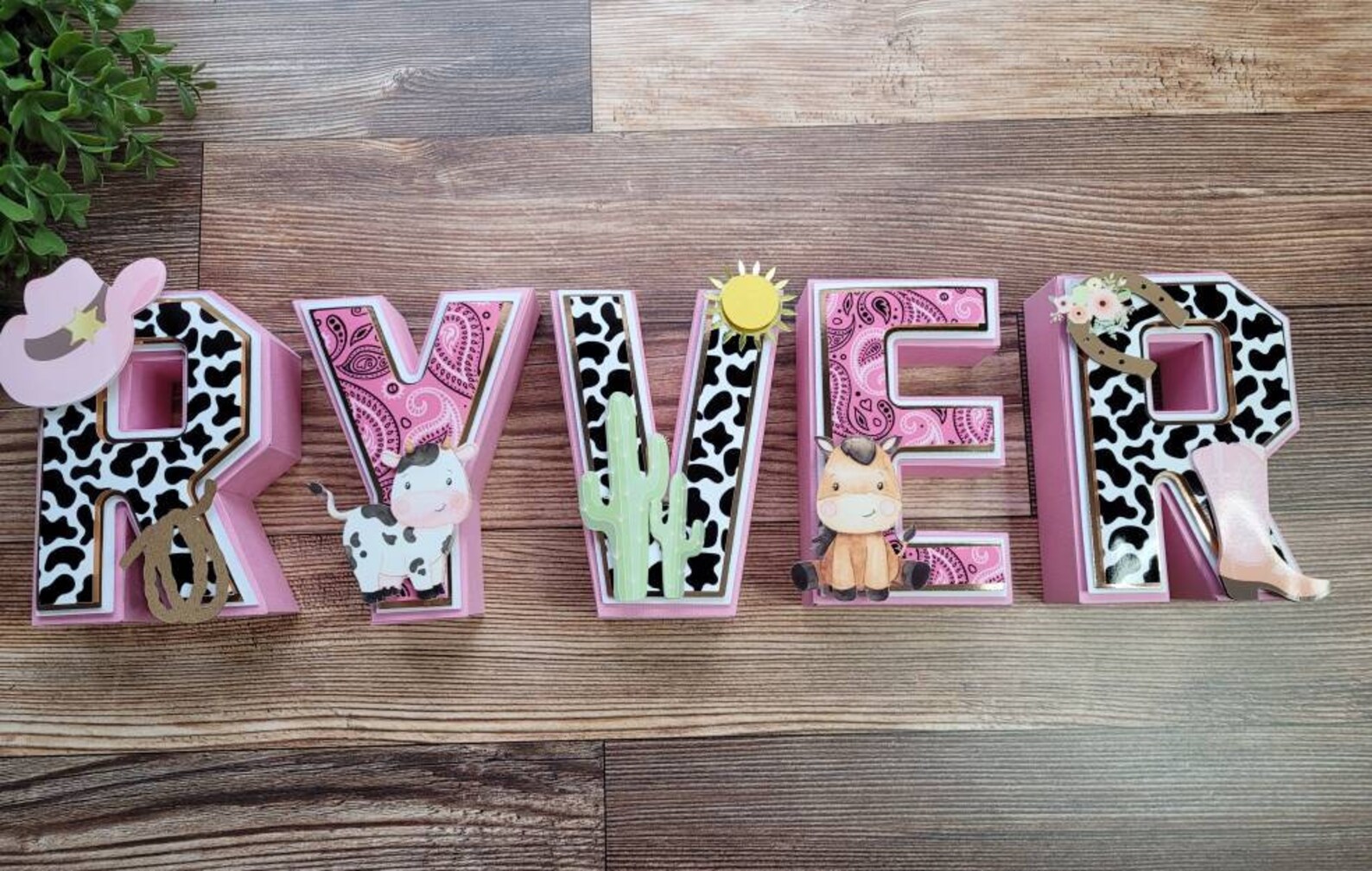Rodeo 3D Name Paper Letters Rodeo Cowgirl Farm Paper - Etsy