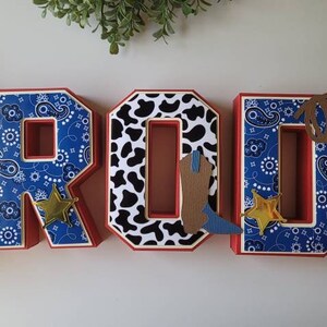 Blue Rodeo 3D Name Paper Letters | Paper Letters (no Wood) | Western ...