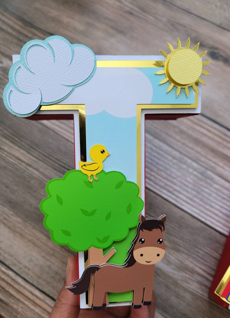 Old Mcdonald Farm 3D Paper Letters Farm 3D Letters Paper - Etsy