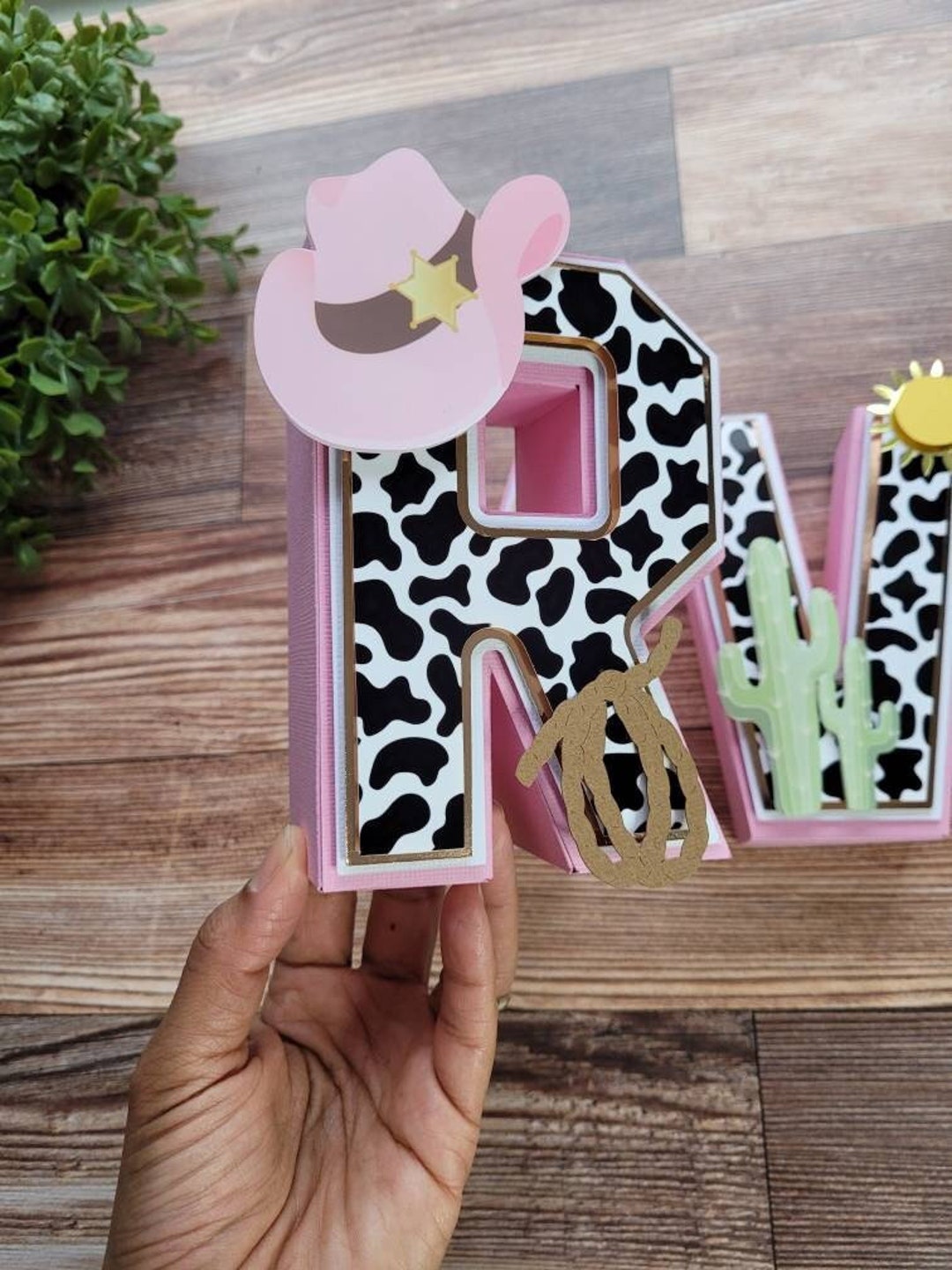 Rodeo 3D Name Paper Letters | Rodeo Cowgirl Farm | Paper Letters (no ...