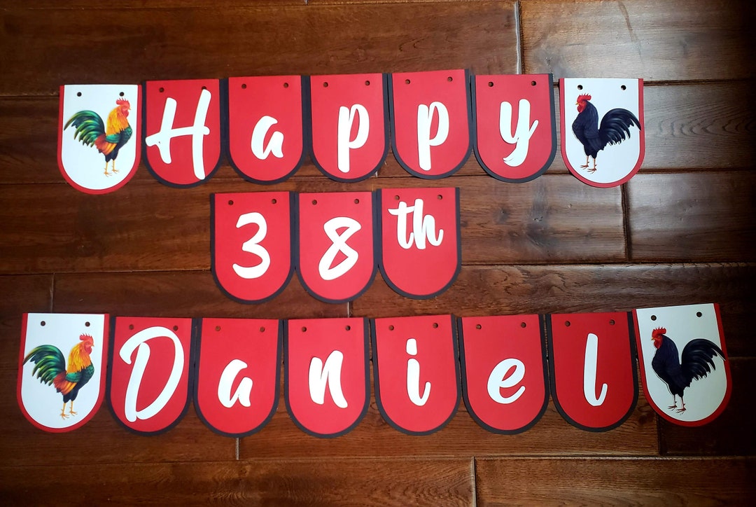 Rooster Party Decorations |rooster Birthday Banner | Custom Farm ...