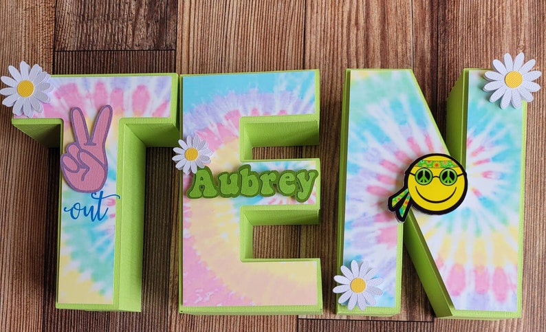 Peace Out Single Digits Decorations 3D Paper Letters no - Etsy