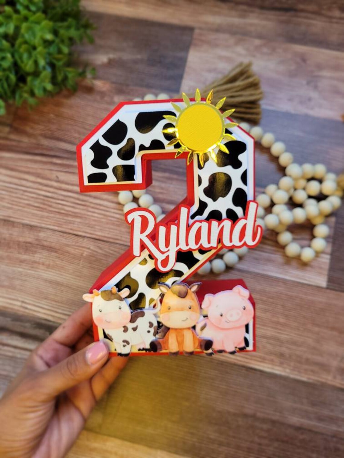 Farm 3D Numbers Cute Farm 3D Numbers Farm Theme Party Decor - Etsy