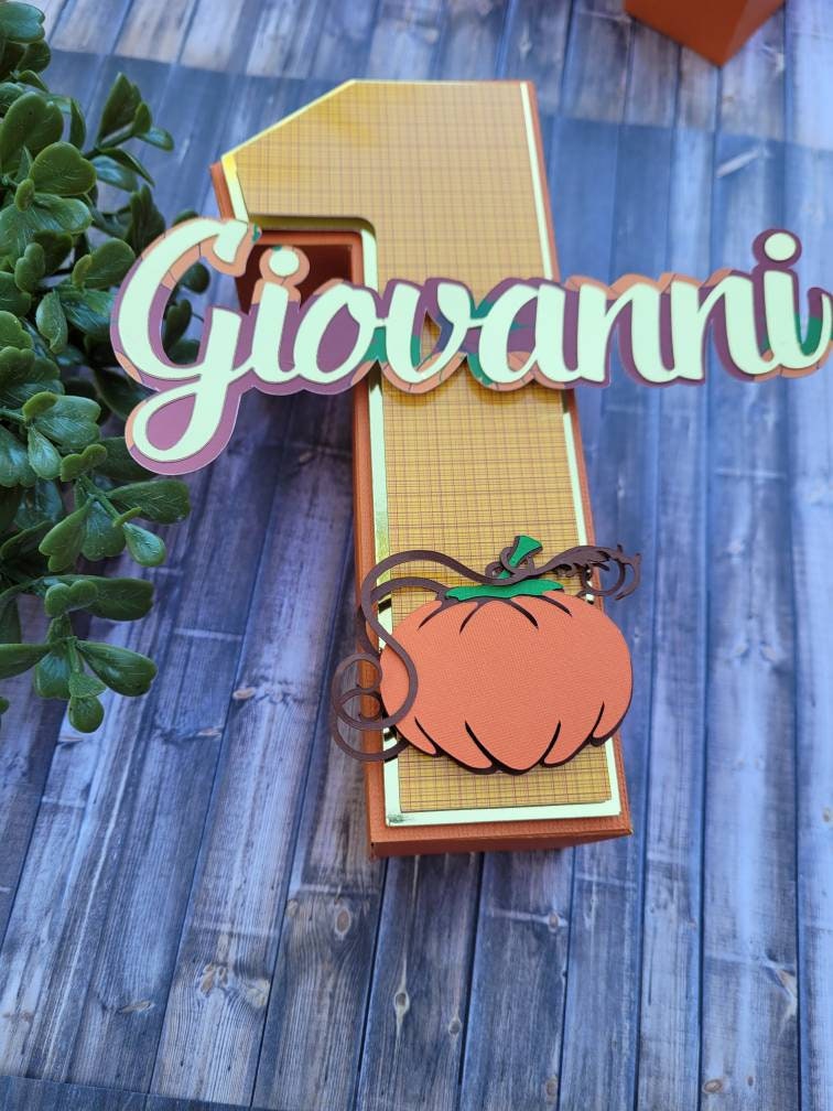 Fall Birthday 3D Letters Fall Birthday Decor Pumpkin - Etsy