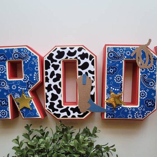 Blue Rodeo 3D Name Paper Letters Paper Letters no Wood - Etsy