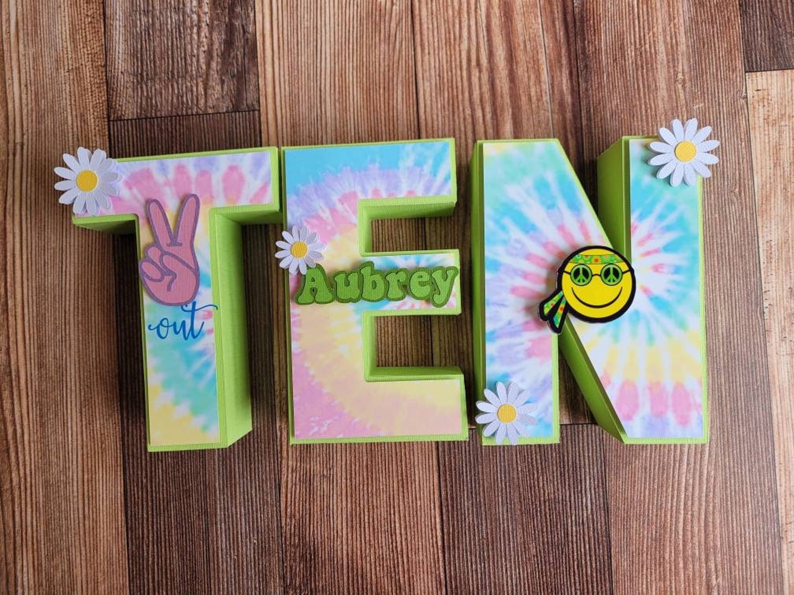 Peace Out Single Digits Decorations 3D Paper Letters no - Etsy