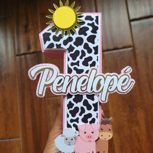 Pink Farm Party Decorations | Paper Number (no Wood) | Old Mcdonald ...