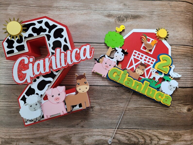 Farm Cake Topper Old Mcdonald Farm Cake Topper Farm Themed - Etsy