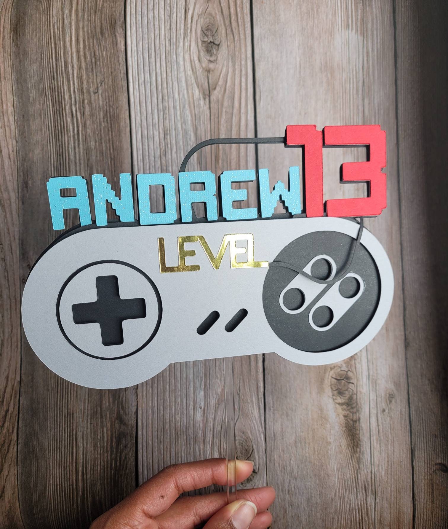 Gamer Cake Topper Video Game Cake Topper Gaming Birthday - Etsy