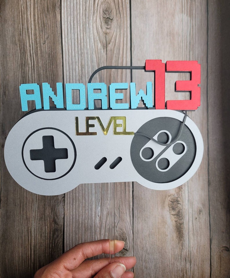 Gamer Cake Topper Video Game Cake Topper Gaming Birthday - Etsy