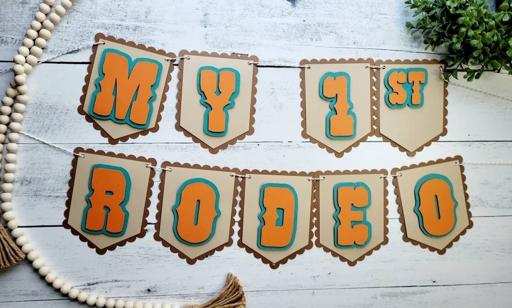 Rustic Rodeo Cowboy Birthday Banner Cowboy Decorations - Etsy