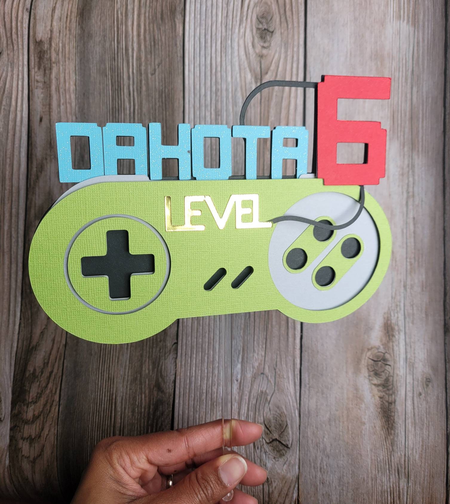 Gamer Cake Topper Video Game Cake Topper Gaming Birthday - Etsy