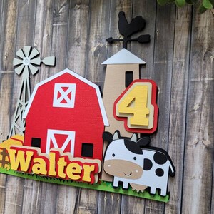 Farm Cake Topper | Farm Theme Birthday | Barnyard Cake Topper | Barn ...