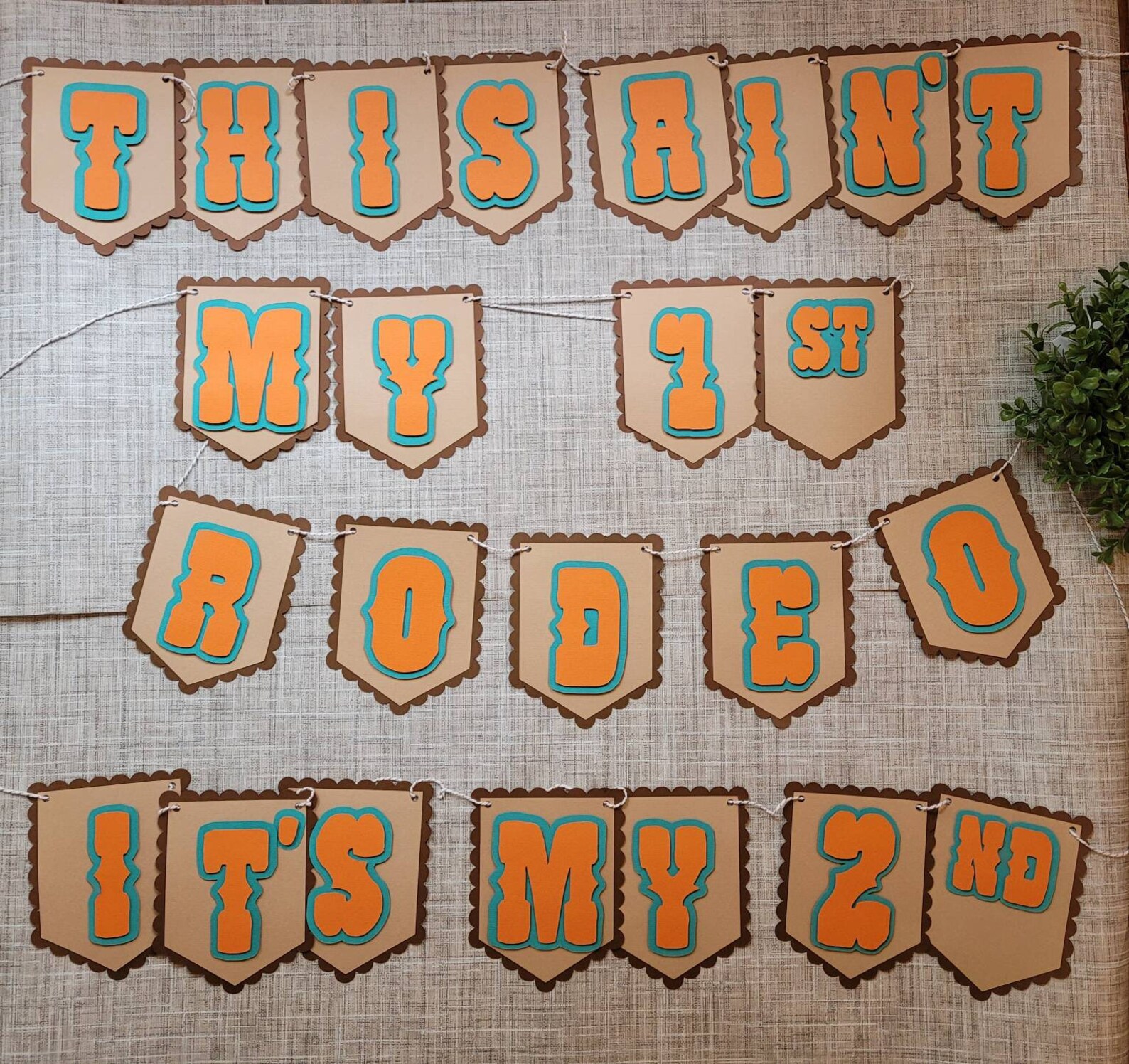 Rustic Rodeo Cowboy Birthday Banner Cowboy Decorations - Etsy