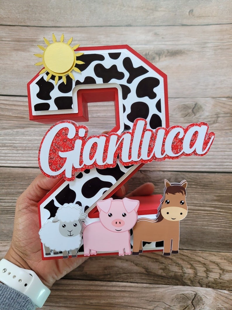 Farm Cake Topper Old Mcdonald Farm Cake Topper Farm Themed - Etsy