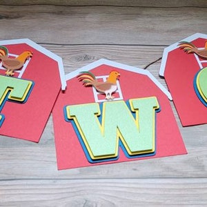 Farm Banner | Farm Number Banner | Farm Themed Party Decor | Barn ...