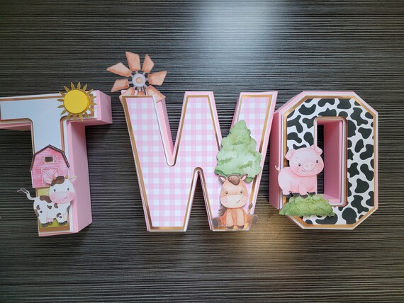 Wooden Letters Farm Theme