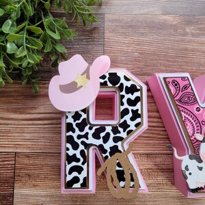 Rodeo 3D Name Paper Letters | Rodeo Cowgirl Farm | Paper Letters (no ...