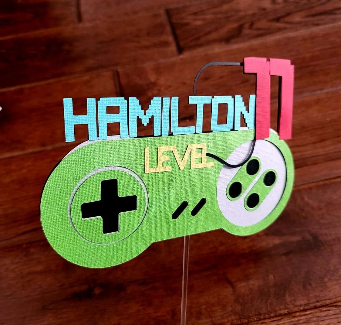 Gamer Cake Topper Video Game Cake Topper Gaming Birthday - Etsy