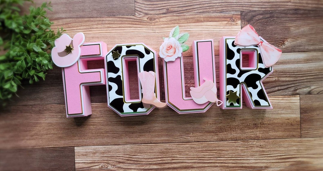 Rodeo 3D Letters | Rodeo Party Decorations | Paper Letters (no Wood ...