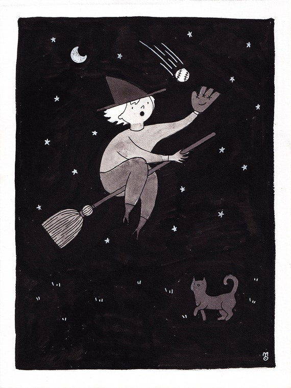 Meagan Obrien Original Art Inktober: Catch - Etsy
