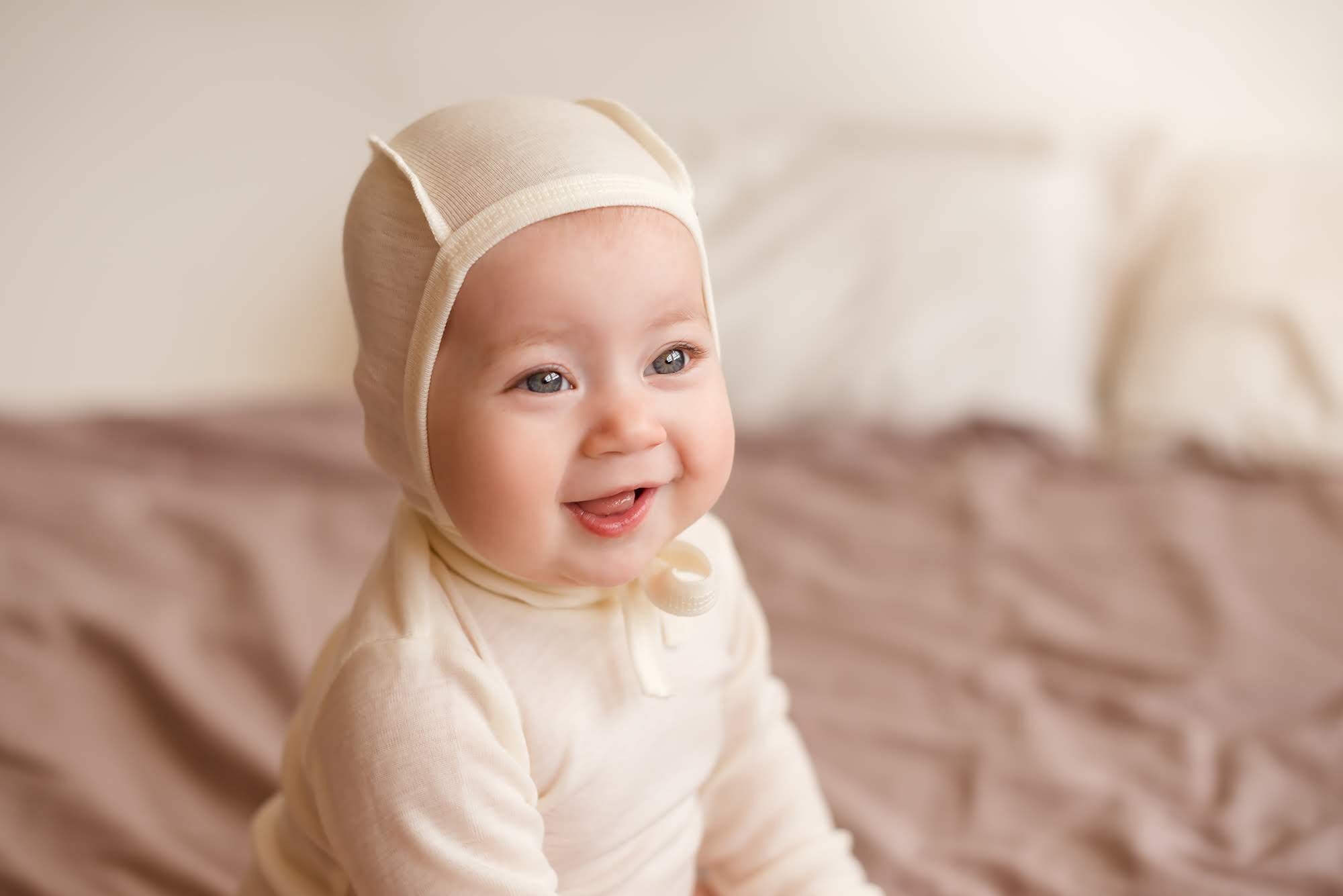 Thin Merino Wool Baby Cap Soft Newborn Cap Baby Welcome Home Cap unisex ...