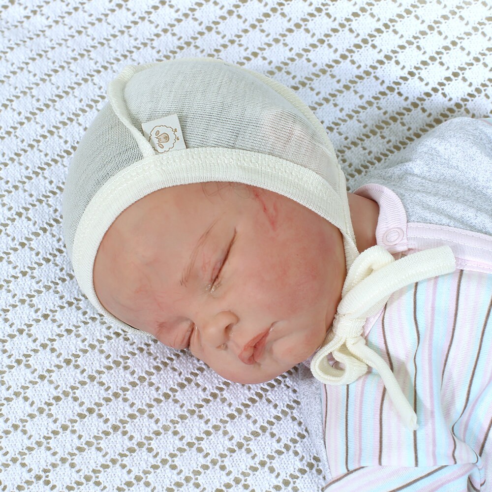 Thin Merino Wool Baby Cap Soft Newborn Cap Baby Welcome Home Cap unisex ...