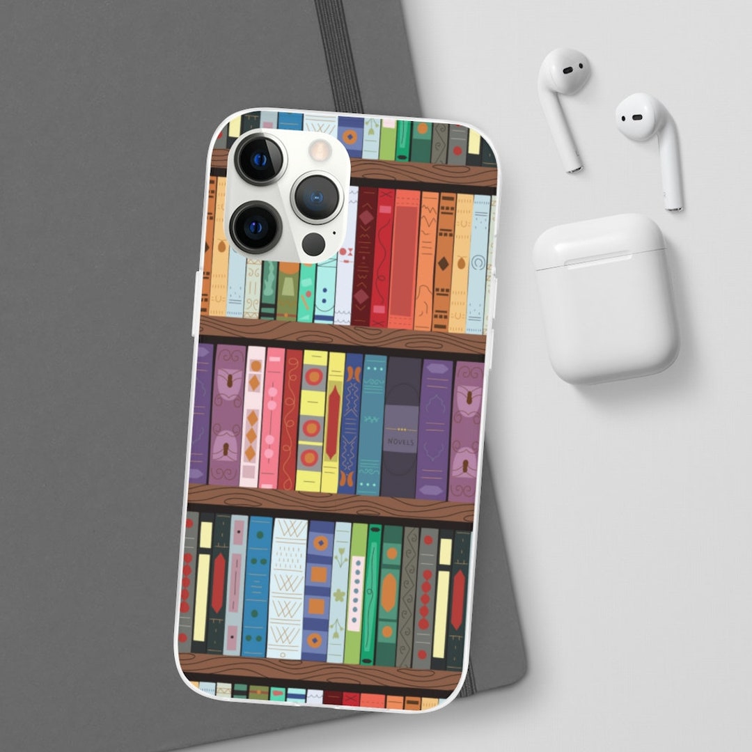 Book Shelf Phone Case Wooden Bookcase Phone Cover Fit for - Etsy
