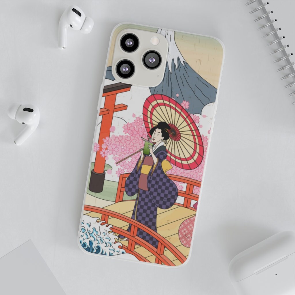 Ukiyo-e Japanese Art Style Phone Case With Retro Japan Scenery Phone ...