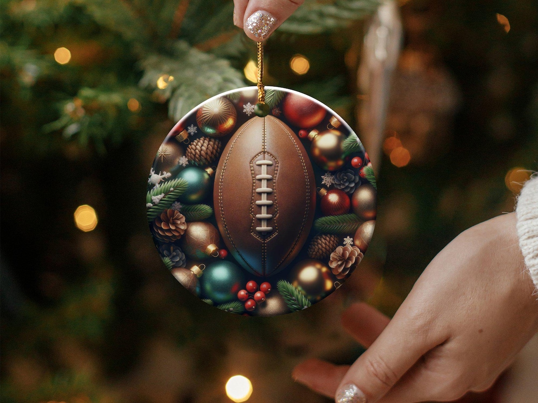 Football Christmas Ornament, Sports-themed Holiday Decorations, Unique ...