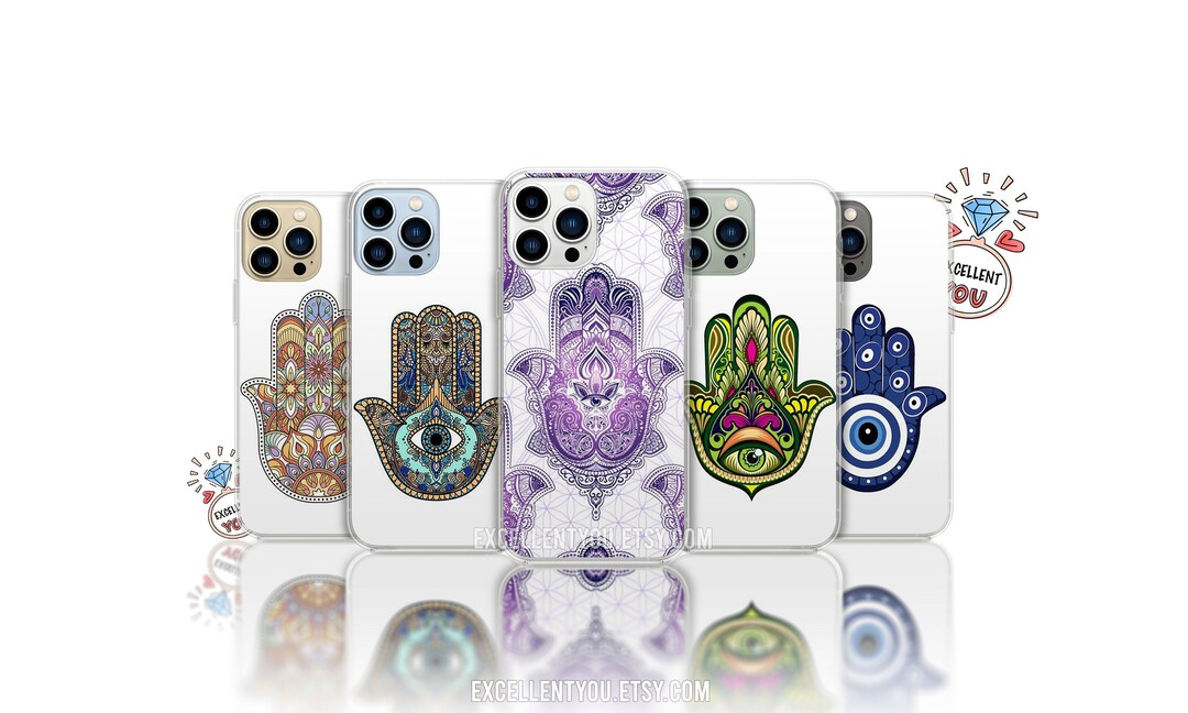 Hamsa Hand Phone Case Ethnic Obereg Case iPhone 14 13 12 11 8 Pro Max ...