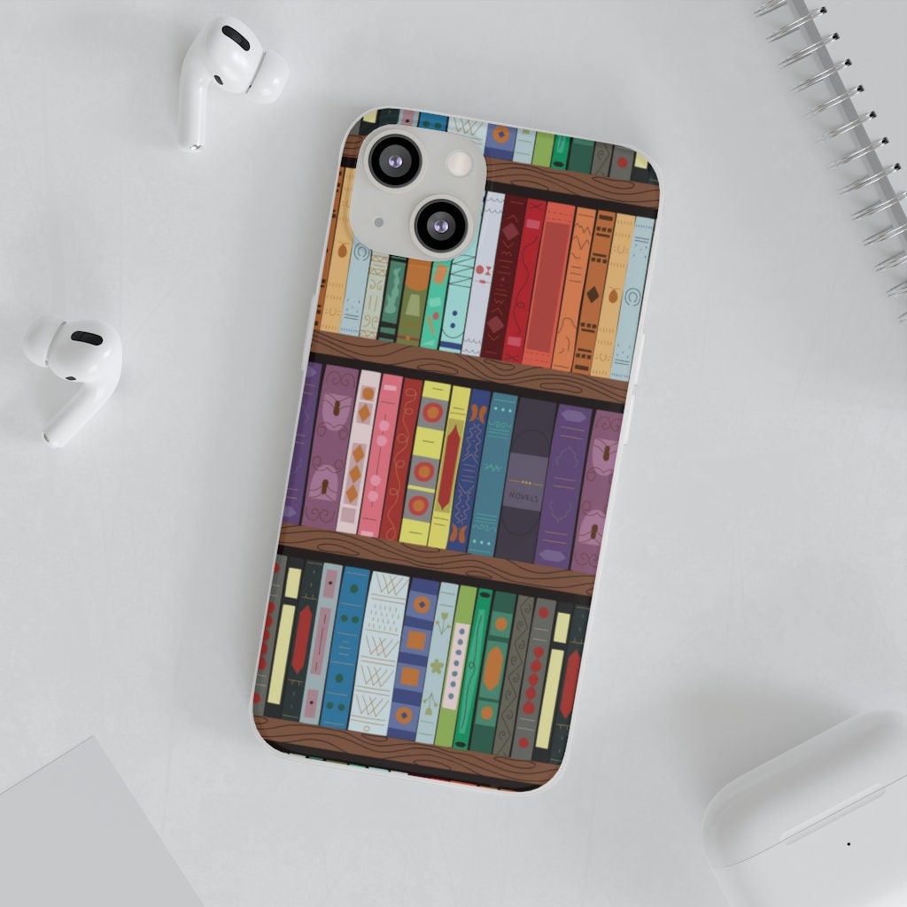 Book Shelf Phone Case Wooden Bookcase Phone Cover Fit for - Etsy