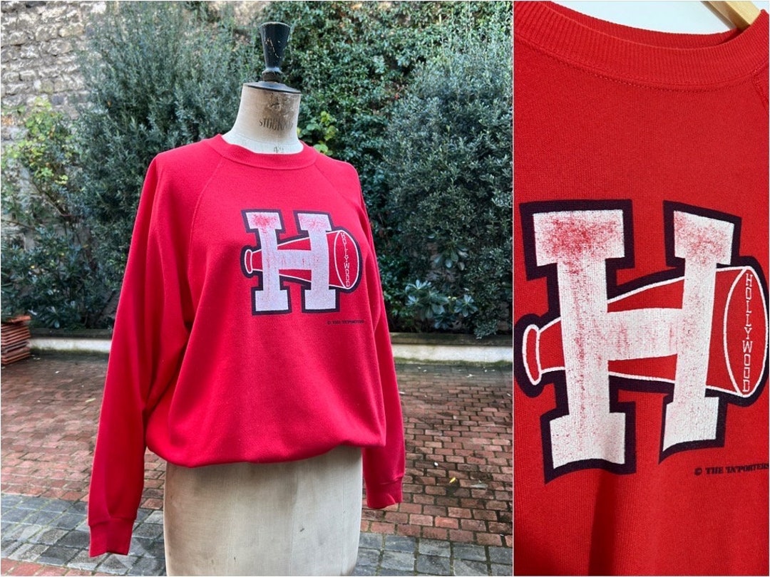 90's Hanes Red Hollywood Megaphone Sweatshirt - Etsy